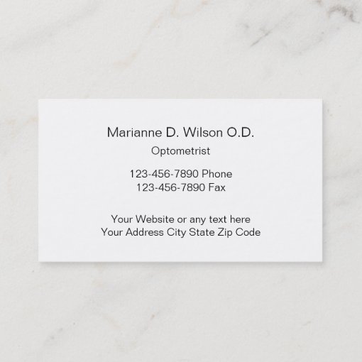 Optometrist Business Cards | Zazzle