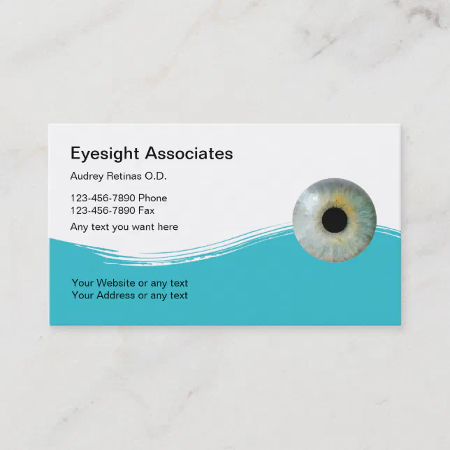 Optometrist Business Cards | Zazzle