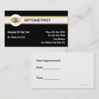 Optometrist Business Cards | Zazzle