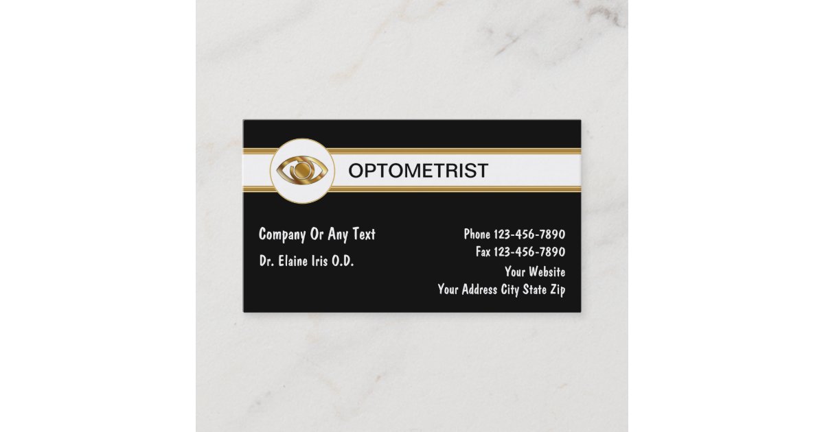 Optometrist Business Cards | Zazzle