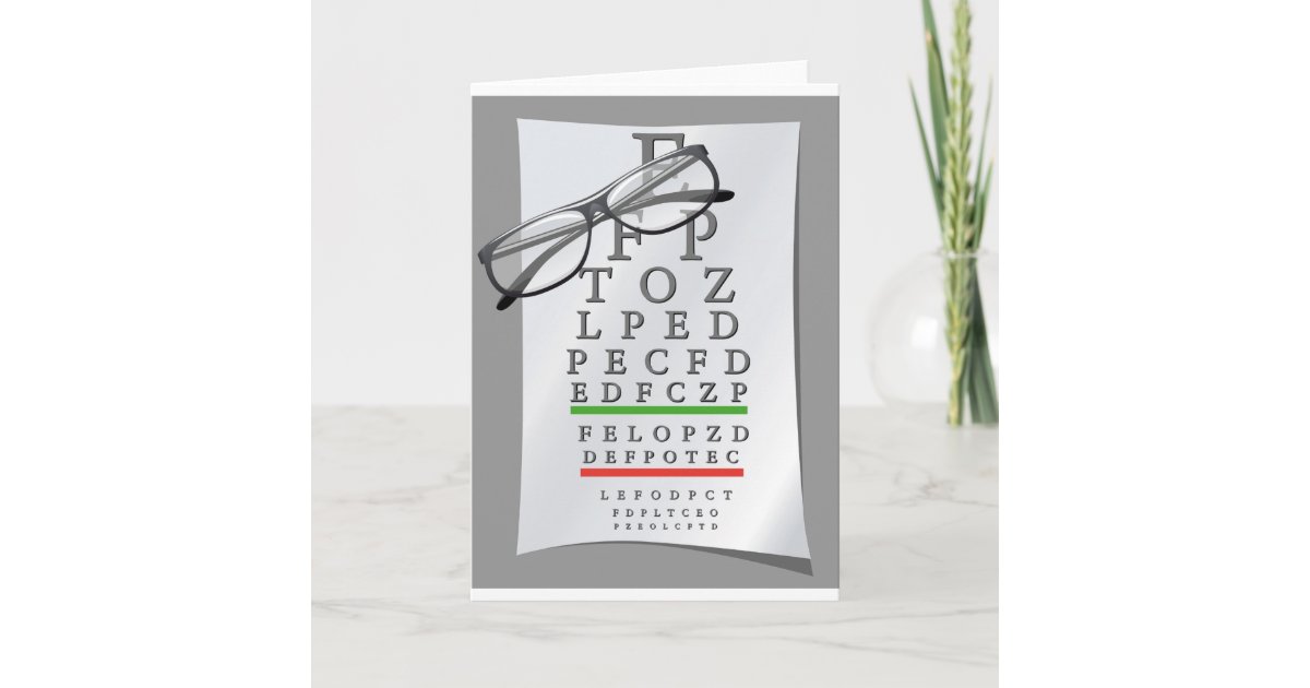 Optometrist Chart Greeting Cards | Zazzle