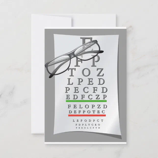 Optometrist Chart Invitations | Zazzle