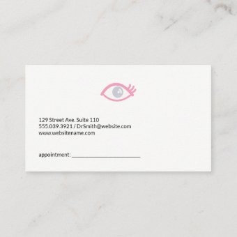Optometrist | Doctor | Eye Exam Chart Appointment Card | Zazzle