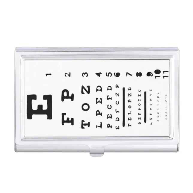 Optometrist Eye Chart Business Card Holder | Zazzle