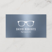 Optometrist Eye Glasses Modern Dusty Blue Business Card | Zazzle