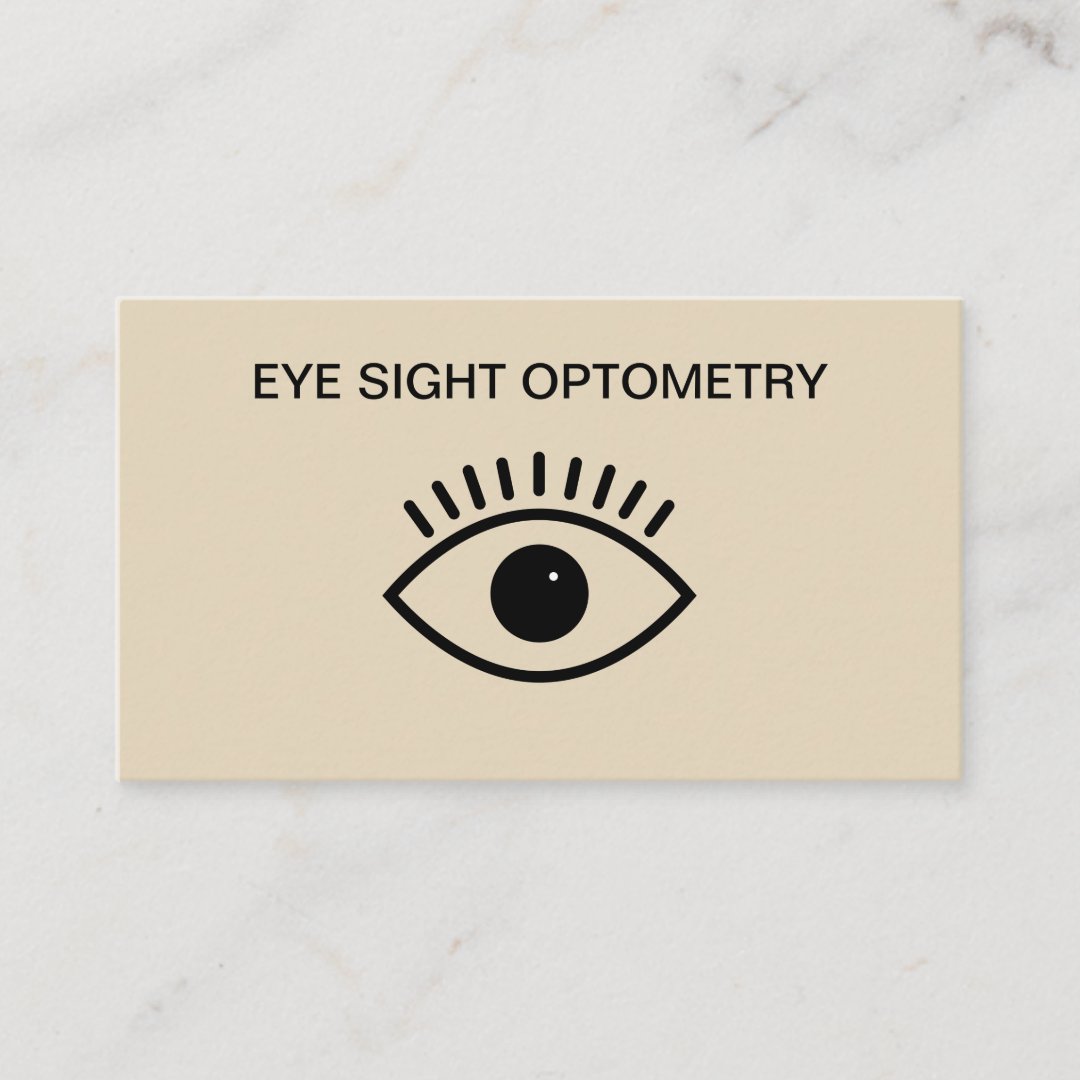 Optometrist Eye symbol Design Business Card | Zazzle