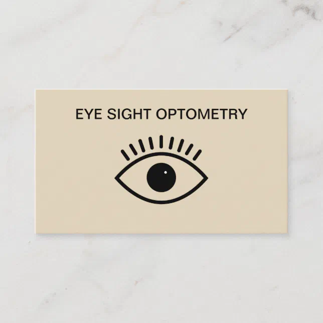 Optometrist Eye symbol Design Business Card | Zazzle