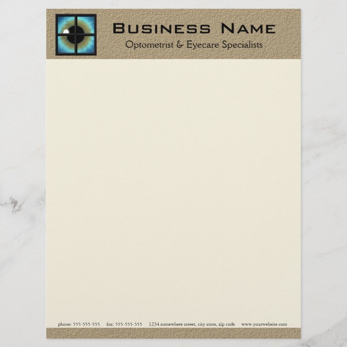 Optometrist & Eyecare Specialists Letterhead | Zazzle.com