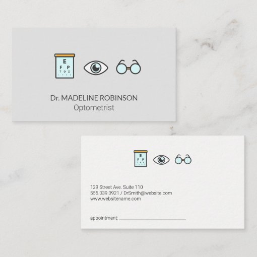 Optometrist | Medical Doctor | Eye Exam Appointment Card | Zazzle