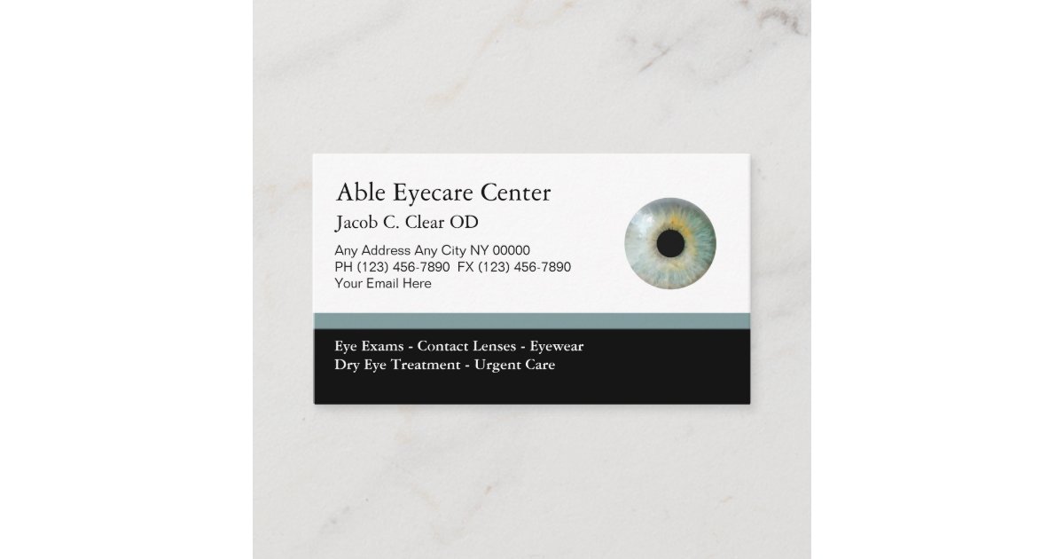 Optometrist Modern Appointment Business Cards | Zazzle