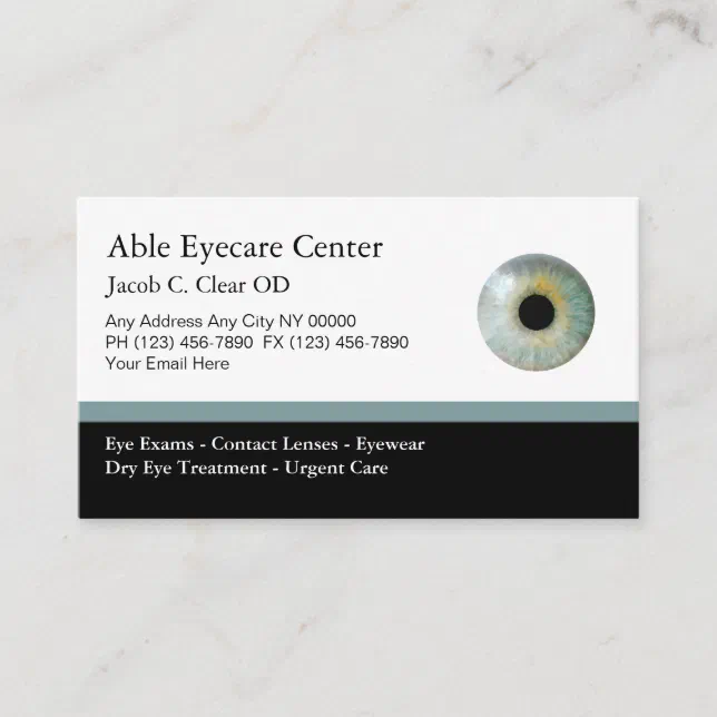 Optometrist Modern Appointment Business Cards | Zazzle