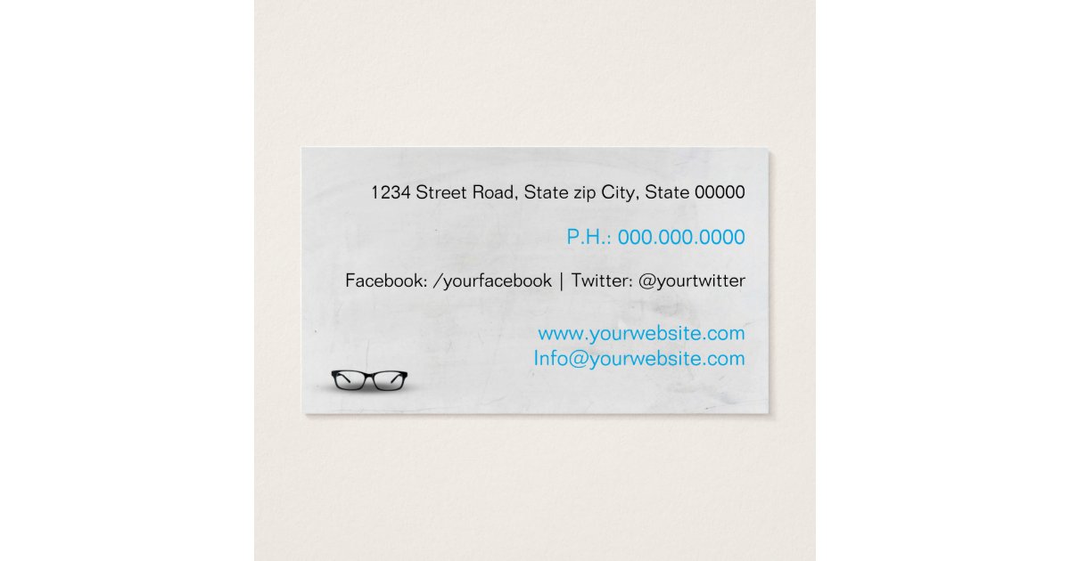 Optometrist / Ophthalmologist Business Card | Zazzle.com