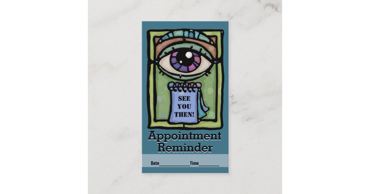 Optometrist.Ophthalmologists.Eye exam.Appointment Appointment Card | Zazzle