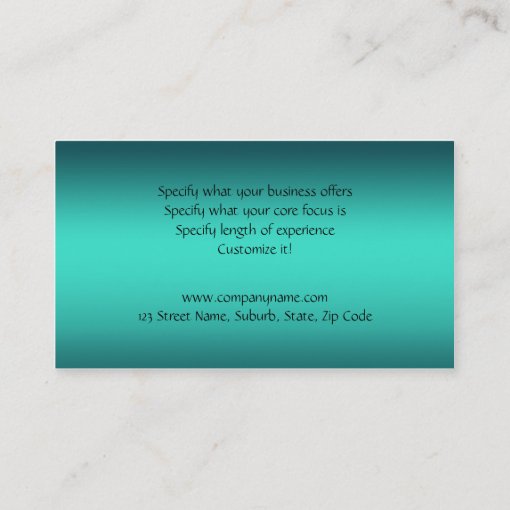 Optometrist optics optician eye turquoise business card | Zazzle