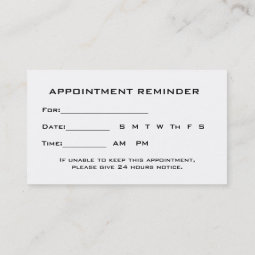Optometrist Optometry Eye Exam Appointment Card | Zazzle