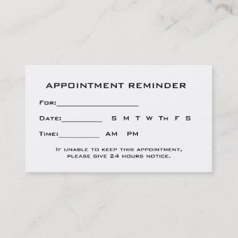 Optometrist Optometry Eye Exam Appointment Card | Zazzle