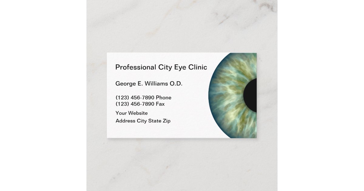 Optometrist Professional Business Cards | Zazzle
