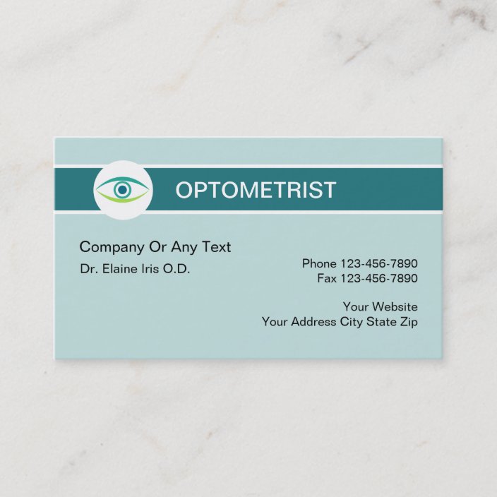 Optometrist Theme Business Cards | Zazzle.com