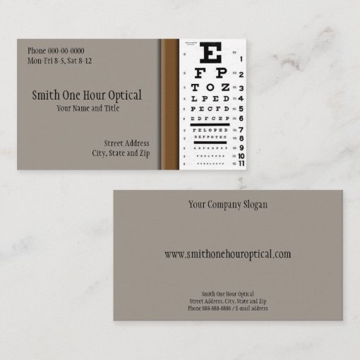 Optometrists Business Card | Zazzle