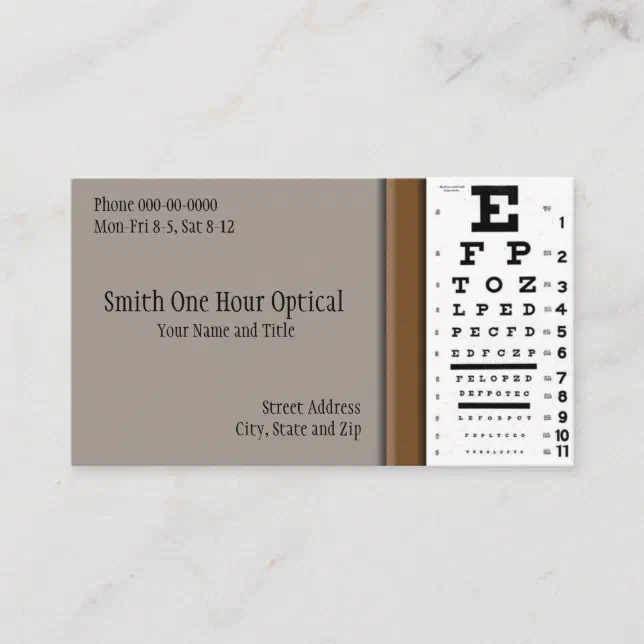 Optometrists Business Card | Zazzle
