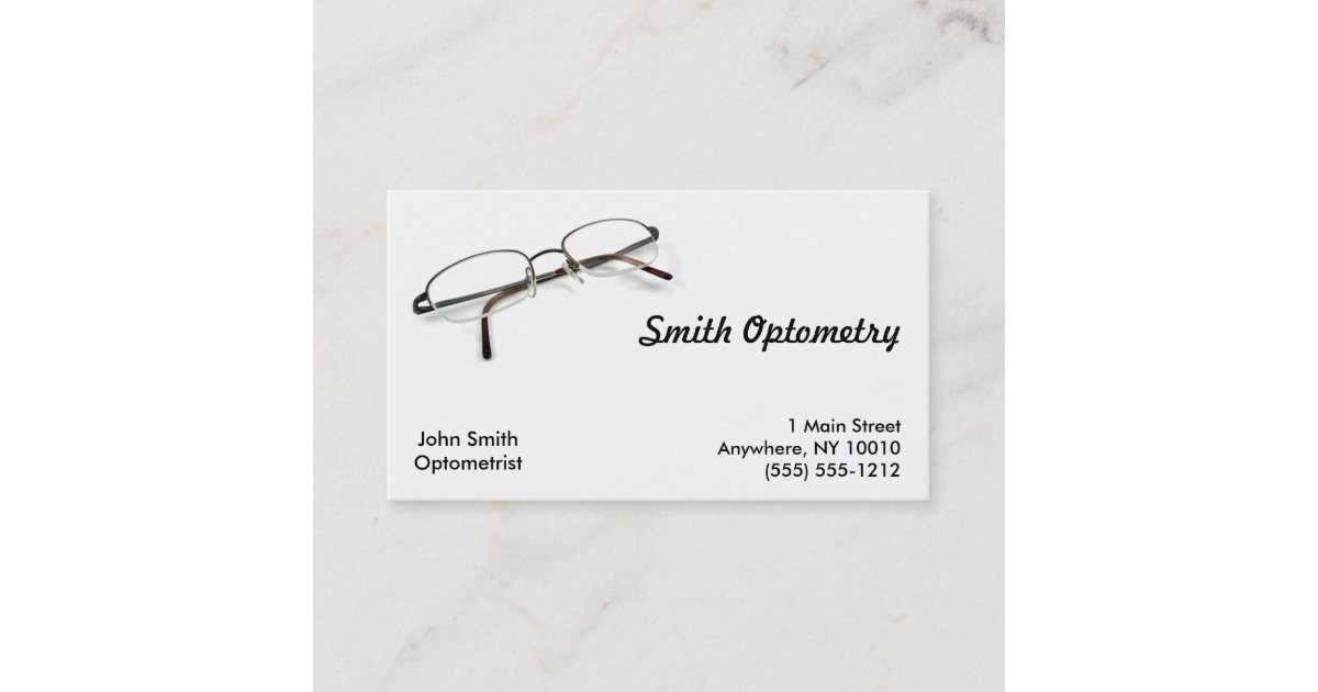 Optometry Business Card | Zazzle