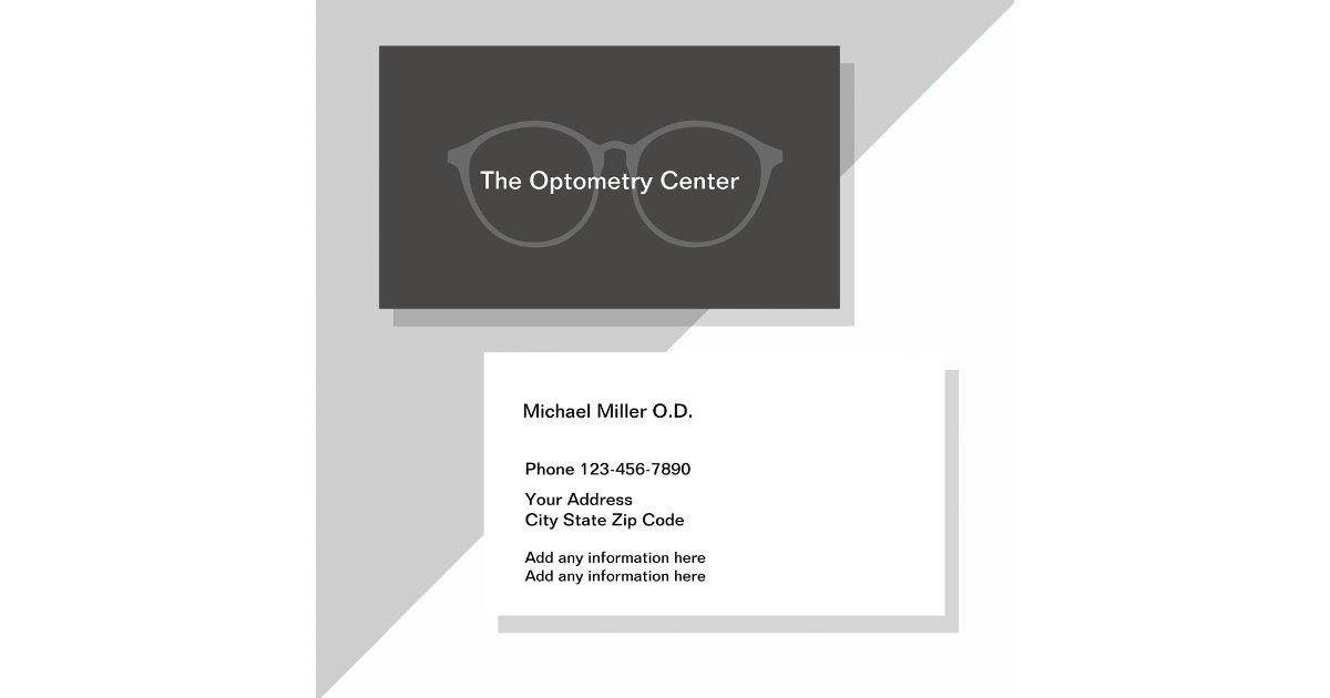 Optometry Business Card Design | Zazzle