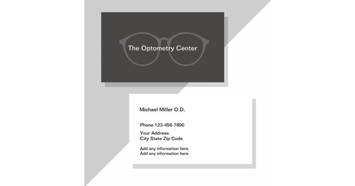 Optometry Business Card Design | Zazzle