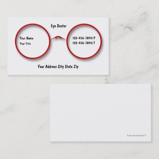 Optometry Business Cards | Zazzle