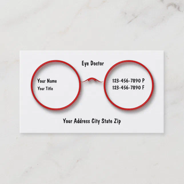 Optometry Business Cards | Zazzle