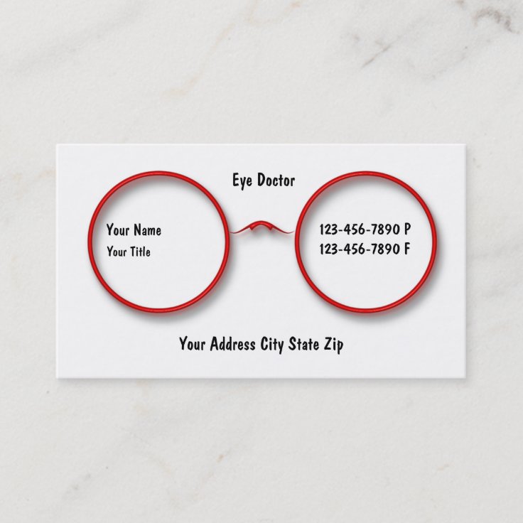Optometry Business Cards | Zazzle