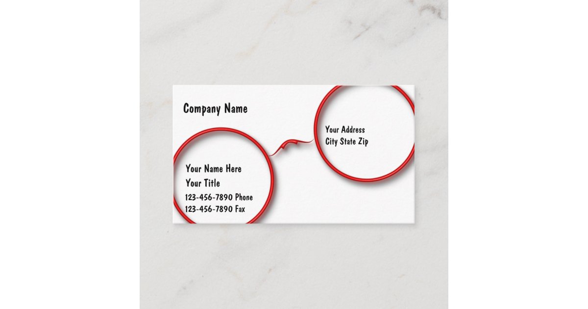 Optometry Business Cards | Zazzle.com