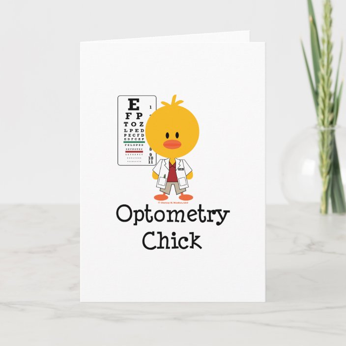 Optometry Chick Greeting Card | Zazzle.com