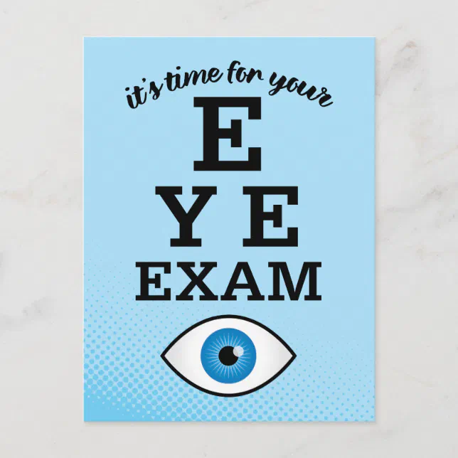 Optometry Eye Exam Appointment Reminder Postcard | Zazzle