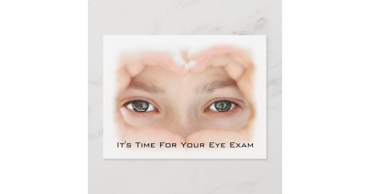 Optometry Eye Exam Appointment Reminder Postcard | Zazzle