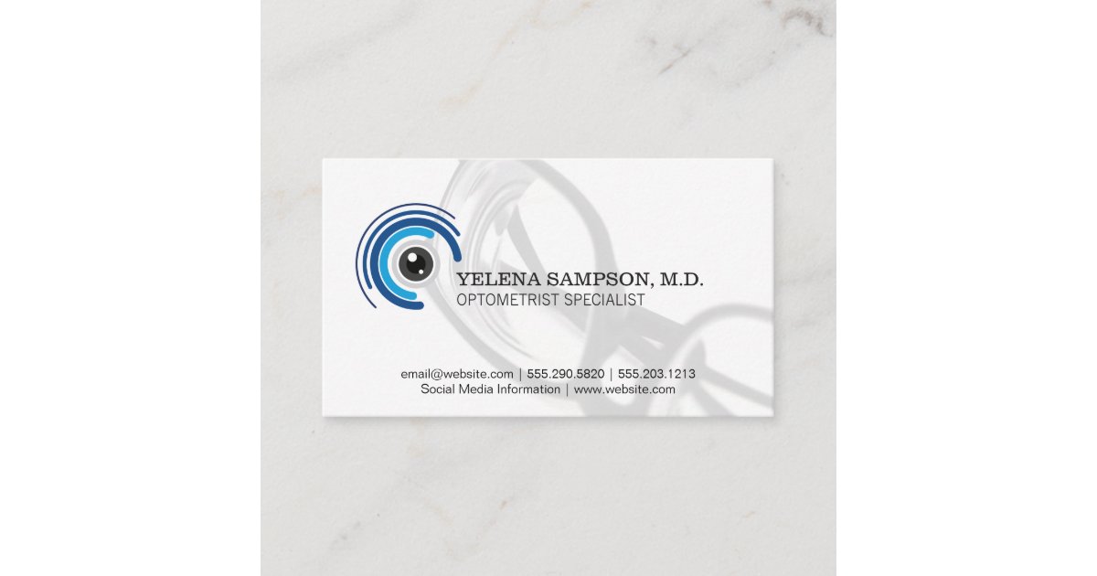 Optometry Logo | Prescription Glasses Business Card | Zazzle