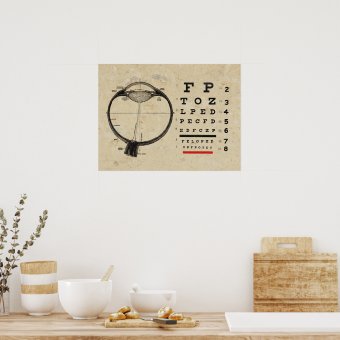 Optometry Poster Ophthalmologist Eye Chart | Zazzle
