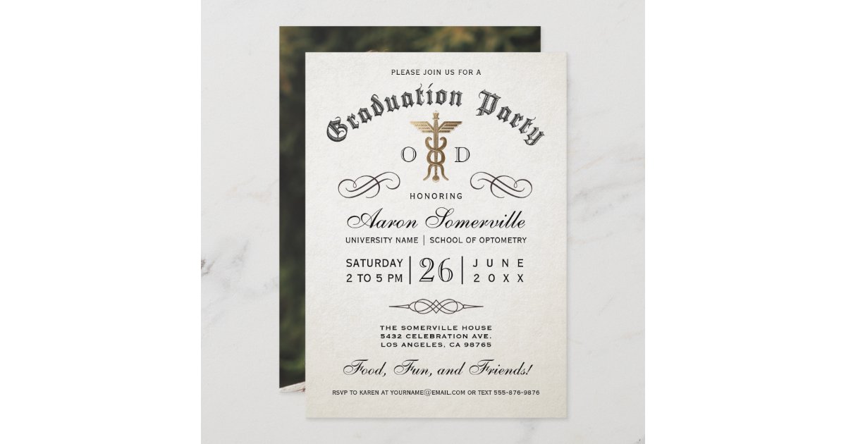 Optometry School Graduation Invitations | Zazzle