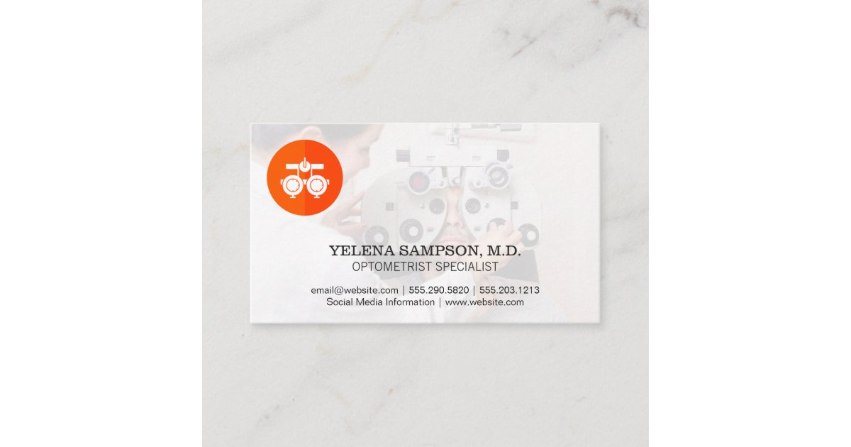 Optometry Vision Logo | Prescription Glasses Business Card | Zazzle
