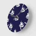Opus Posh Ship Nautical Round Clock | Zazzle