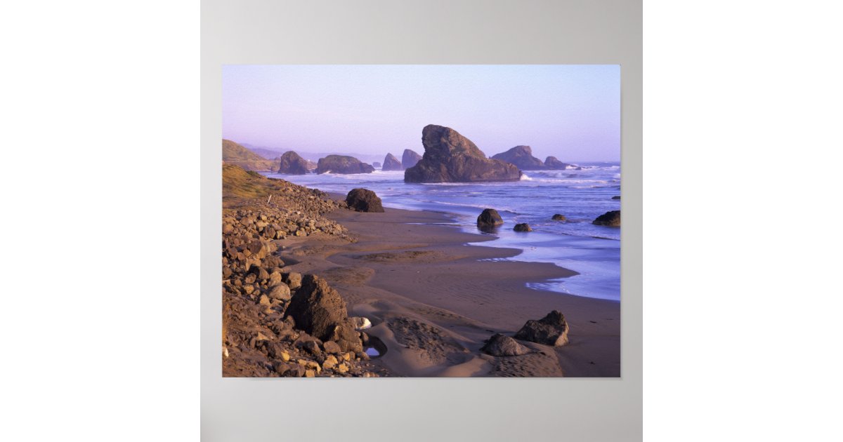 OR, Oregon Coast, Myers Creek, rock formations Poster | Zazzle