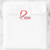 Oral Cancer Awareness Grunge Ribbon Classic Round Sticker | Zazzle