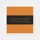 Black & Orange Haunted Halloween Napkins | Zazzle.com