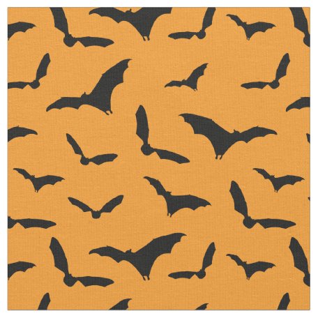 Boho Bats and Stars Halloween Pattern Fabric | Zazzle