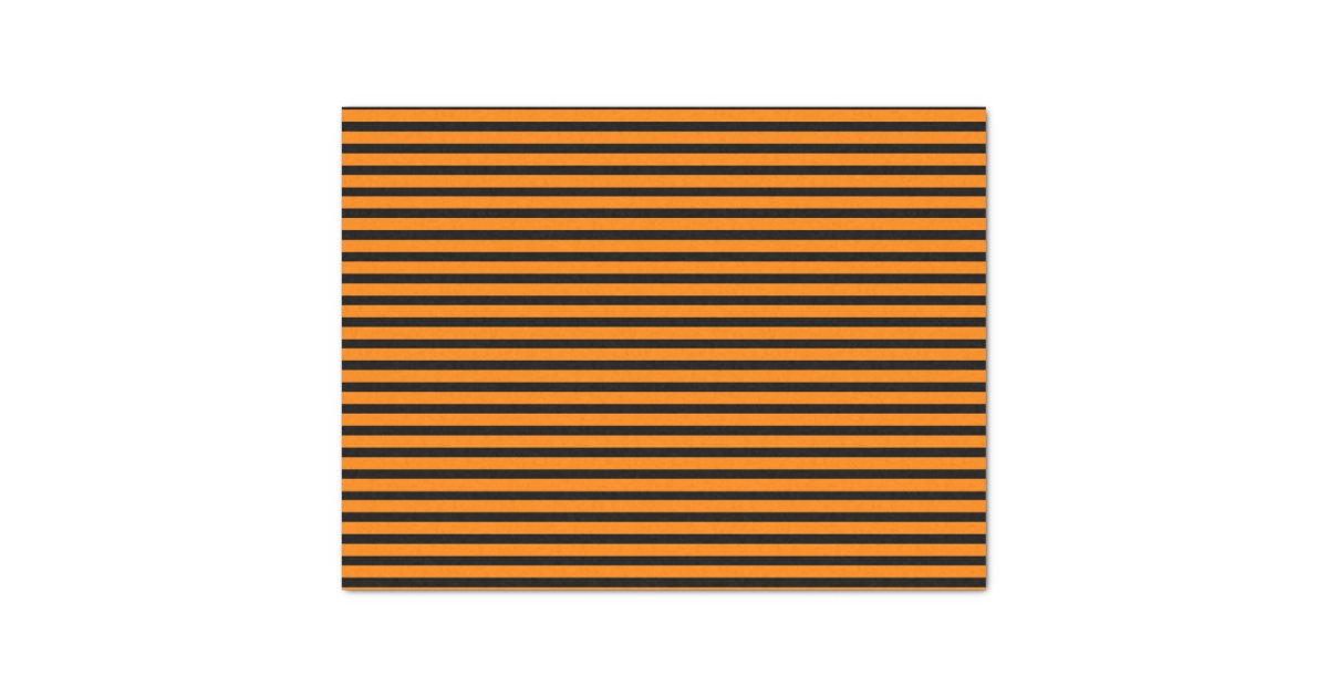 Orange and Black Stripes Tissue Paper | Zazzle