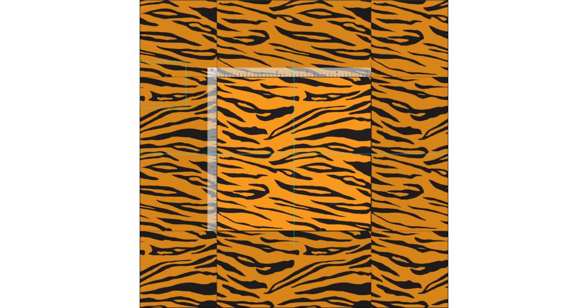 Orange and Black Tiger Stripe Tiled Fabric | Zazzle