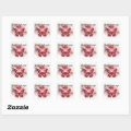 Orange and Maroon Monarch Butterfly with Saying Square Sticker | Zazzle
