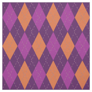 Purple Argyle Fabric | Zazzle