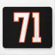 Orange And White Srts Number 71 Jersey Uniform Pla Mouse Pad | Zazzle
