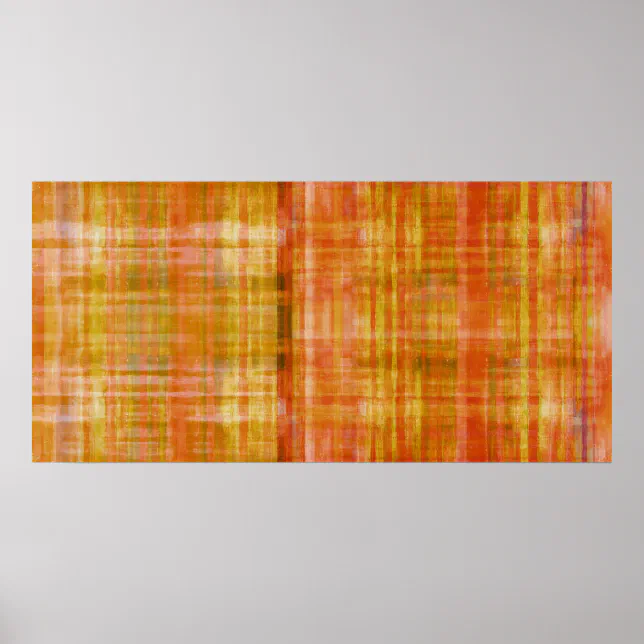 Orange Art Color Painting Poster Print | Zazzle