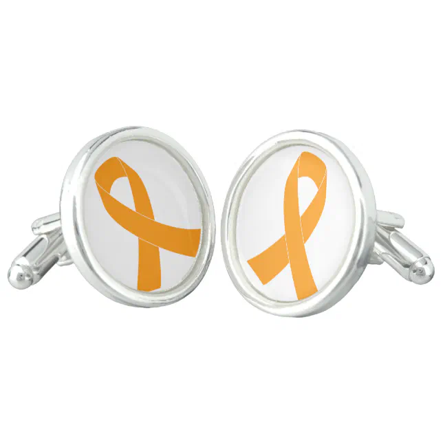 Orange Awareness Ribbon - Leukemia, MS Cufflinks | Zazzle